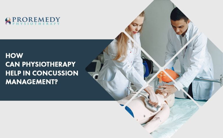 How can physiotherapy help in concussion management?